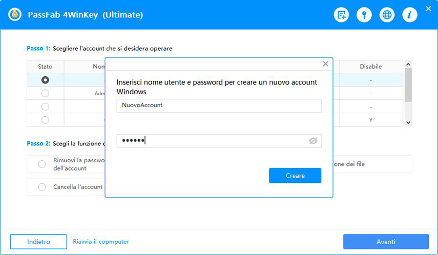 PassFab 4WinKey Guida - Rimuovere o reimpostare la password di accesso ...