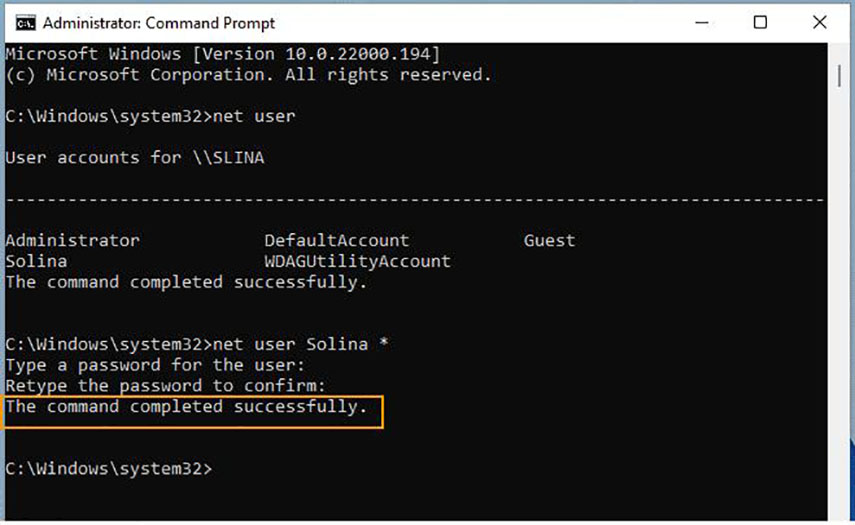 [2025] Come cambiare la password di Windows 11 con CMD